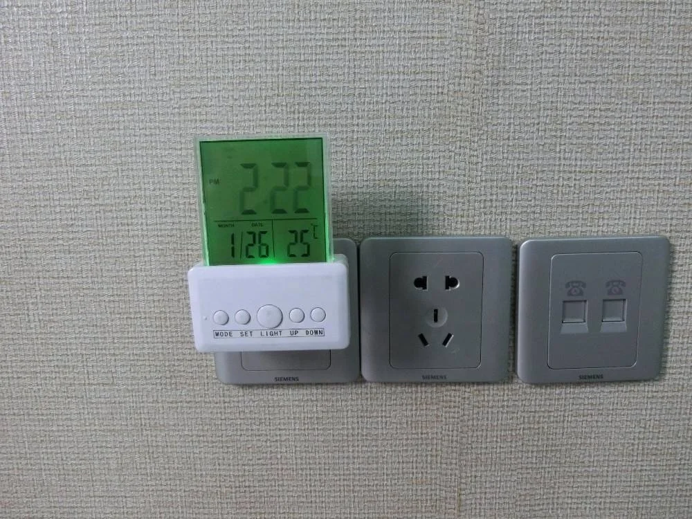 Ac Plug-in Led Digital Clock Night Light - Buy Led Digital Clock,Night ...