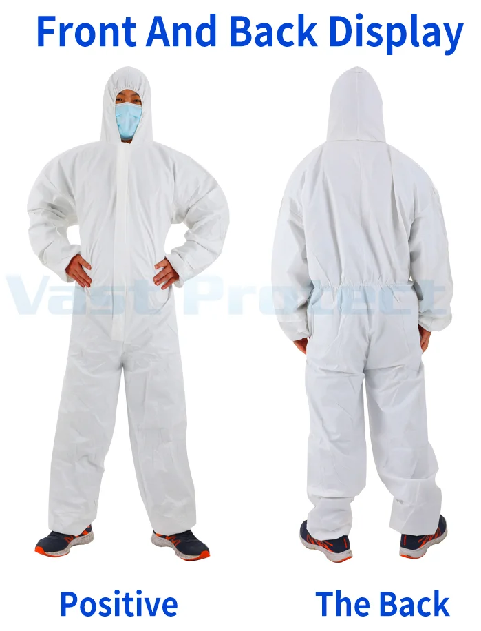PPE Yellow Safety Tyvvk Chemical Disposable Coverall Suits