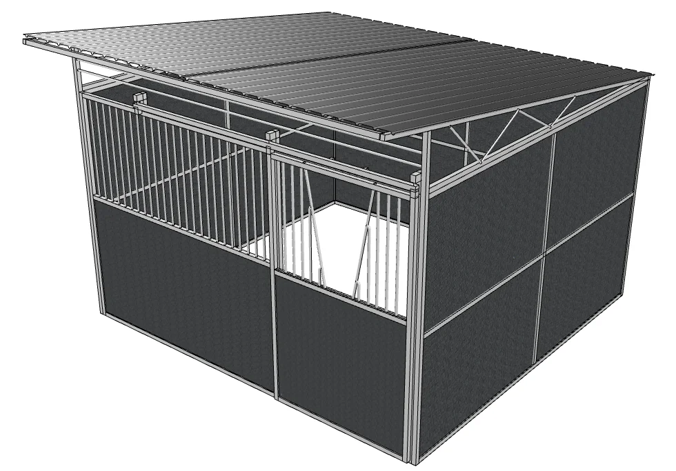 Outdoor Horse Stables And Horse Boxes With Roof - Buy Outdoor Horse ...