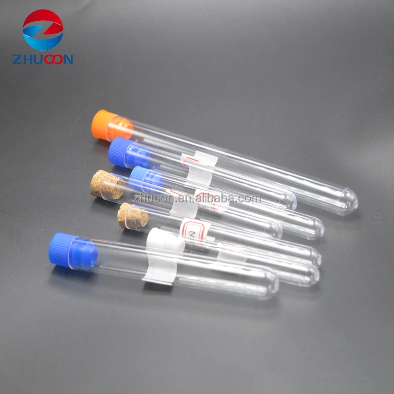 Plastic Pp Ps Test Tube Testing Small Clear Test Tube - Buy Test Tube ...