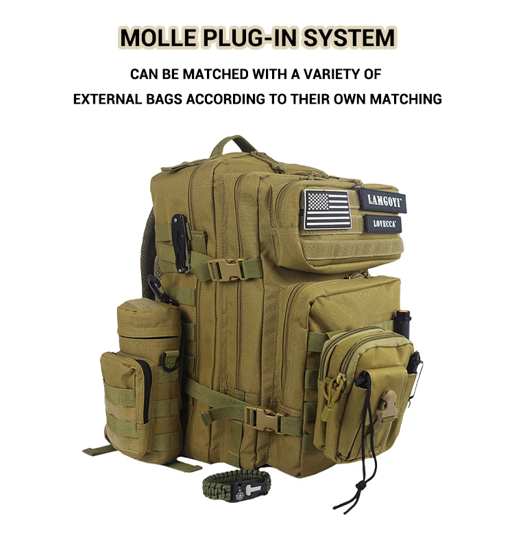 Custom Tactic Multiple Color 900d 45l Waterproof Molle Gym Bag Mochila ...