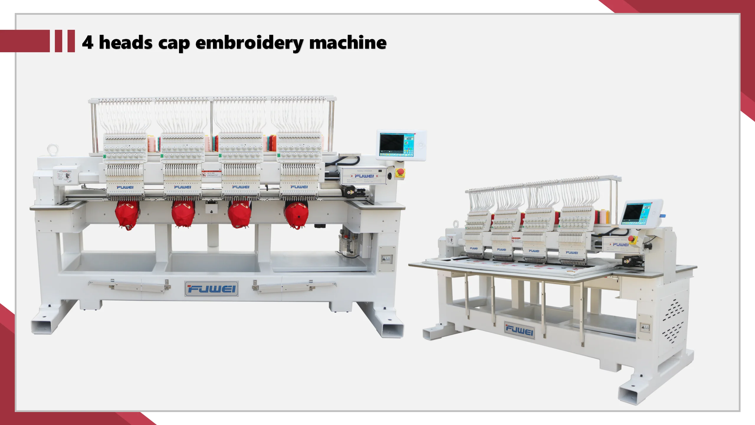 Fuwei 2023 High Speed Multi-head Six Head Computerized Hat Embroidery ...