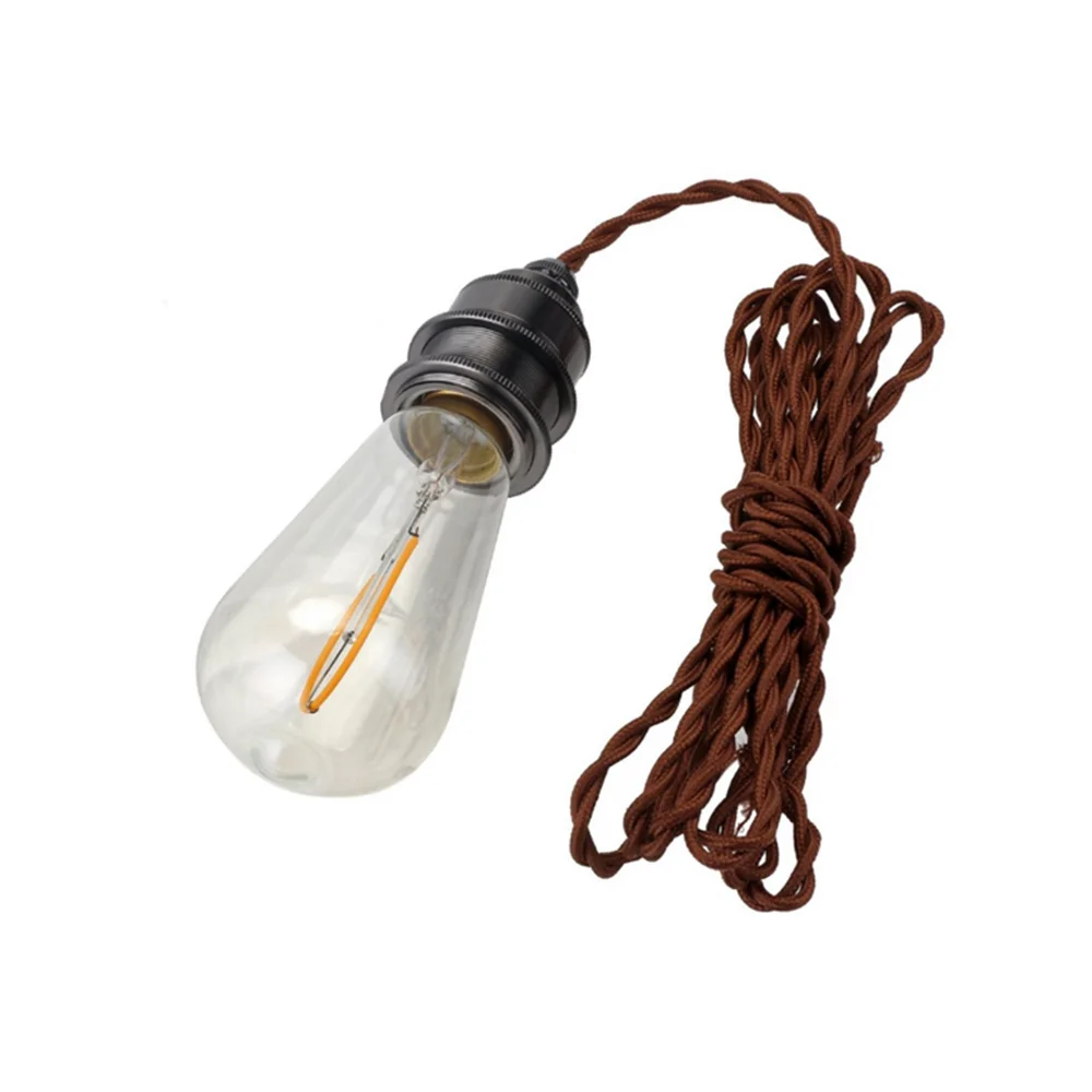 E27 Antique Gold Brass Bulb Holder Metal Aluminum E27 Lamp Holder Retro ...