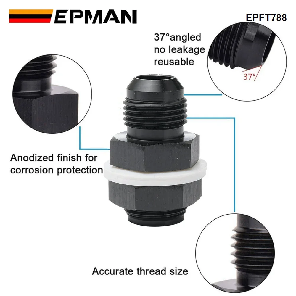 ADDCO - EPMAN Flare Fuel Cell / Tank Adapter Straight Bulkhead Fitting ...