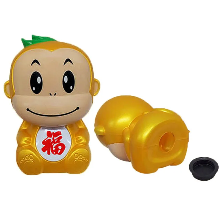 Plastic Golden Monkey Toy Animated Coin Collecting Cute Gifts Piggy ...