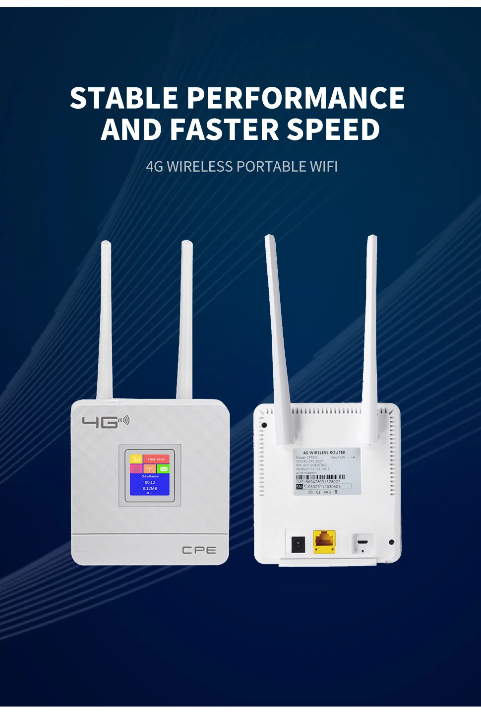 Wholesale CPF903 Global Universal Bands Stable Wifi Routers 4G LTE CPE ...