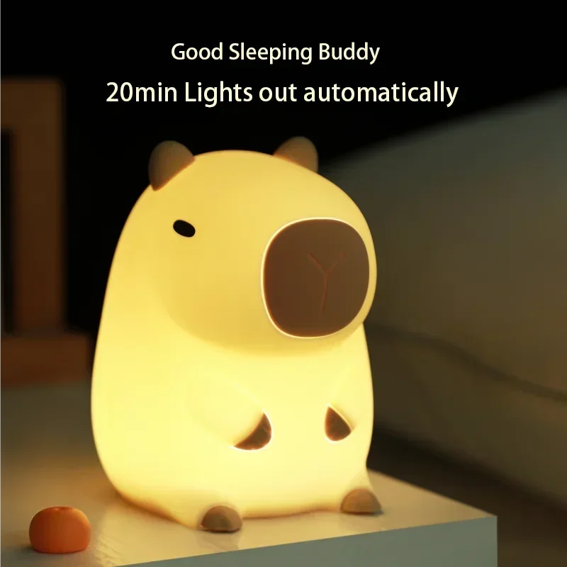 Cute Capybara Table Lamp - Rechargeable Night Light