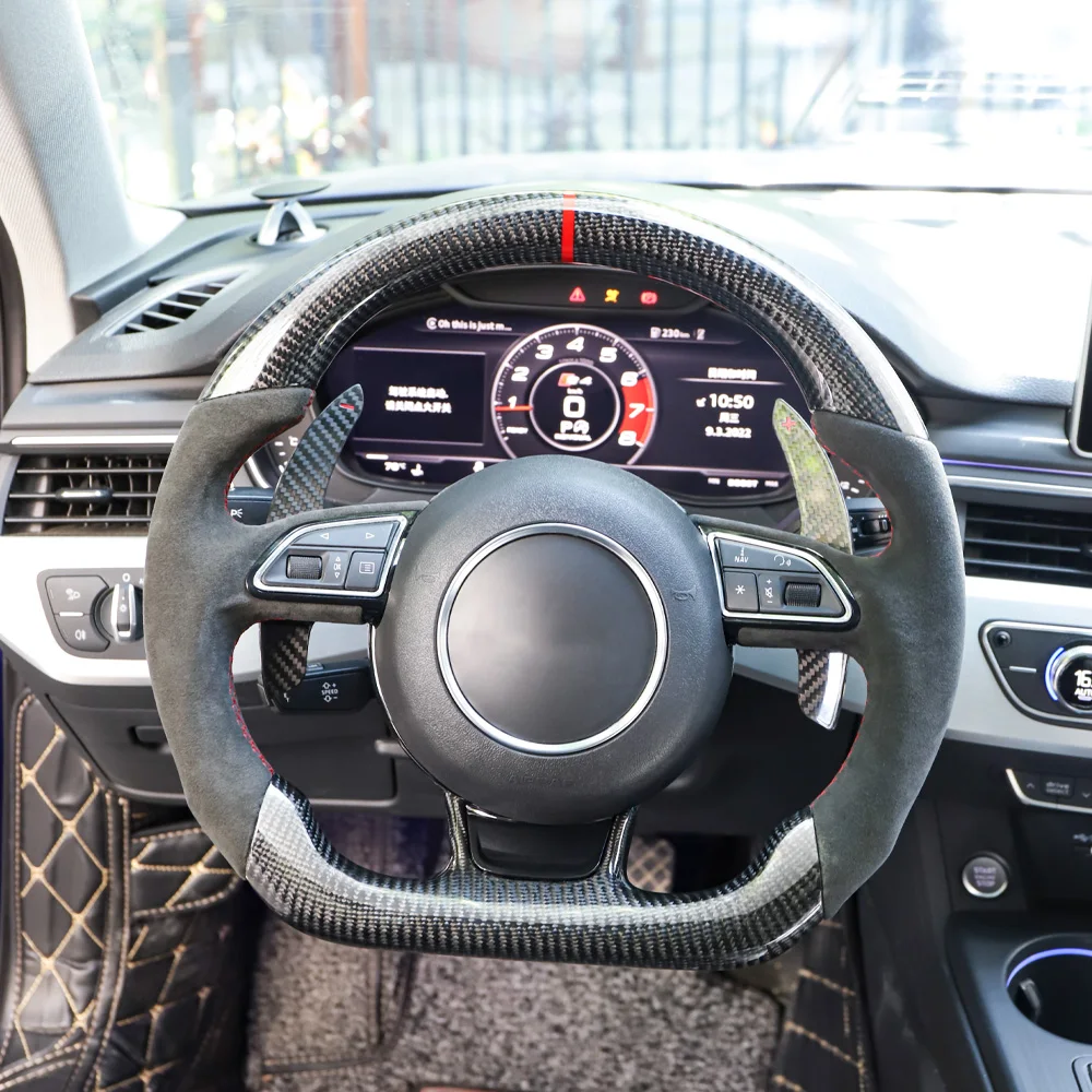 For A3 A4 A5 A6 A7 A8 Rs3 Rs4 Rs5 S3 S4 S5 Rs6 Rs7 Car Carbon Fiber Steering Wheel - Buy ...