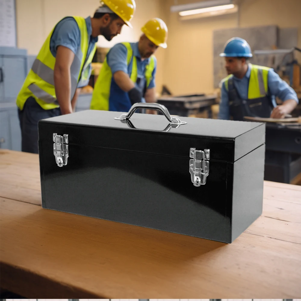Heavy-Duty Mechanical Metal Tool Box with Handles for Outdoor Household ...