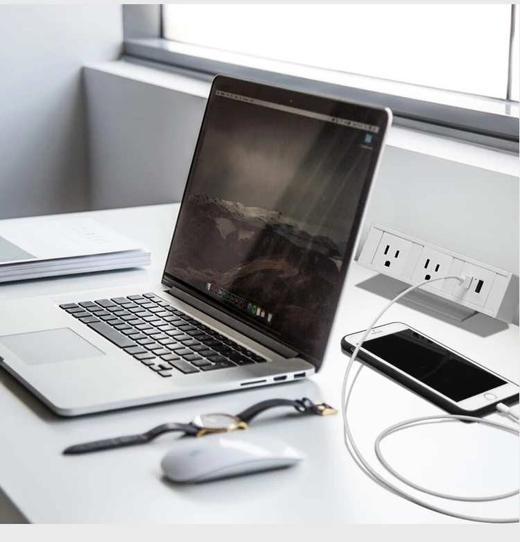 Universal Clamps Power Outlets - Desktop Removable Solutions