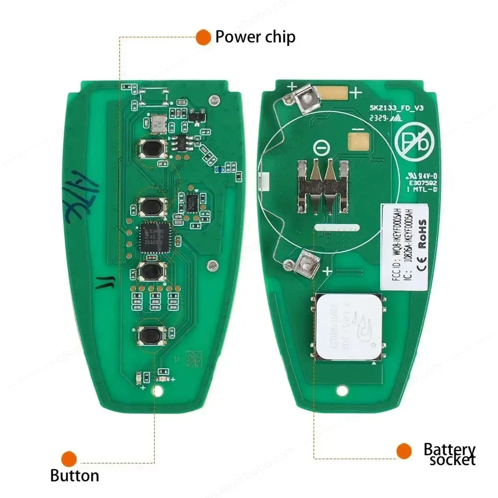 Autel Ikeyfd004ah Ikey 4 Buttons Smart Key For Ford Used With Altra Car ...