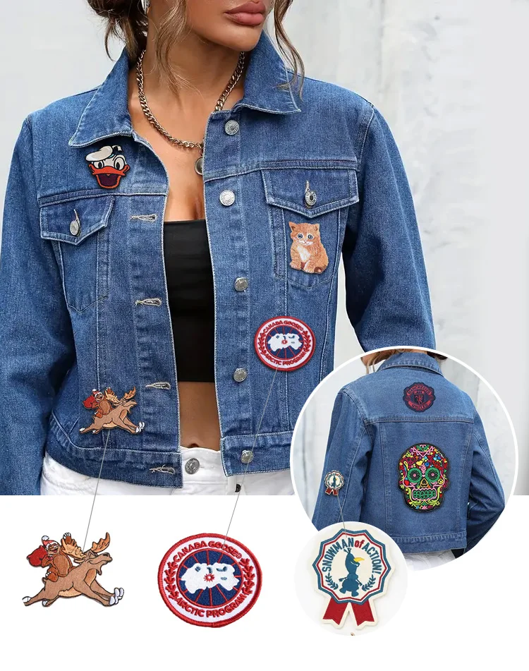 Factory Custom Embroidery Logo Patches With Adhesive Iron On 15 Colors ...