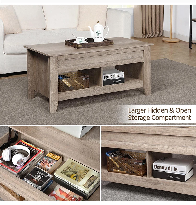 Multifunctional Lifting Folding Coffee Table, Retractable Coffee Table ...