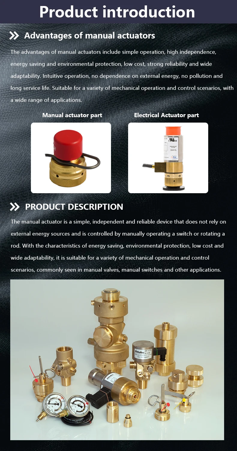 Electrical Solenoid Actuator Manual Actuator For Fm200 Fire Suppression ...