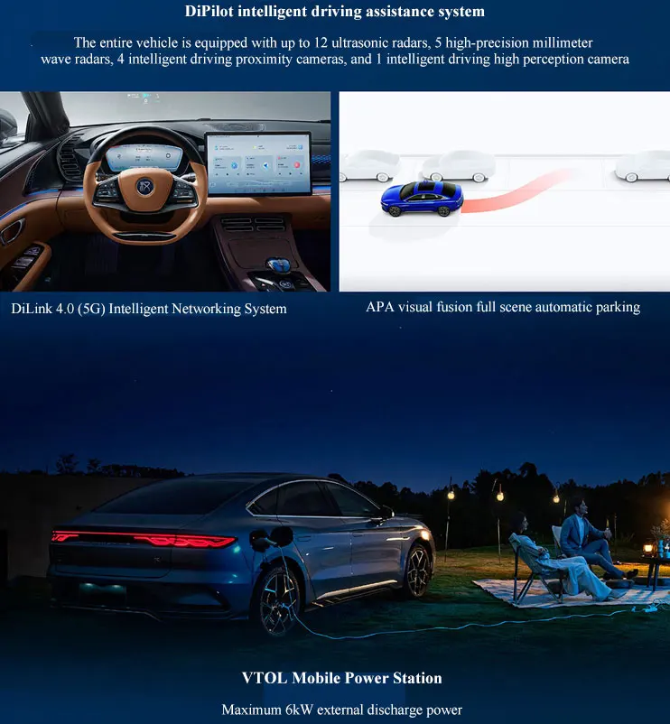 Byd Han Ev Long Range 610km 4 Wheels Drive New Energy Vehicle Used Car ...