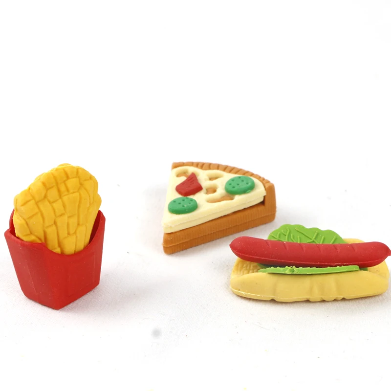 Soododo Cool Rubber Erasers - Free Foods Erasers Pizza Shaped