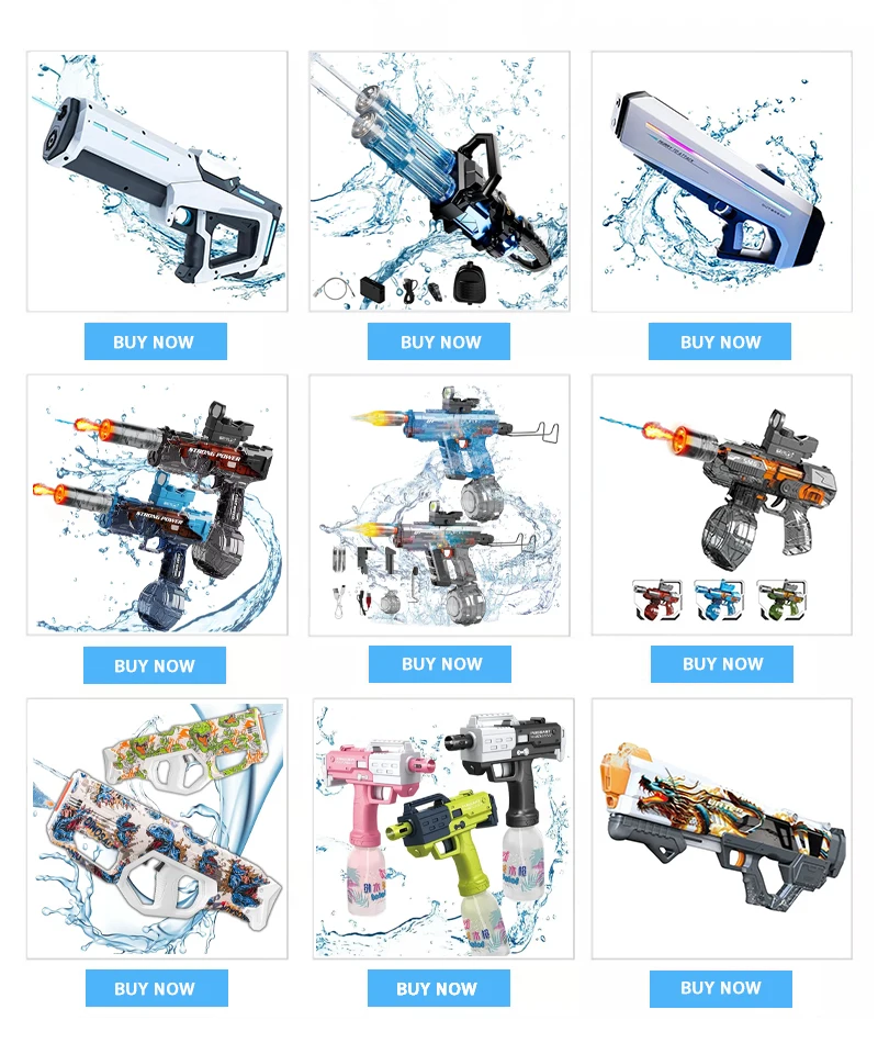 Electric Water Gun for Kids Adults Battery-Powered Squirt Toy Light-up ...