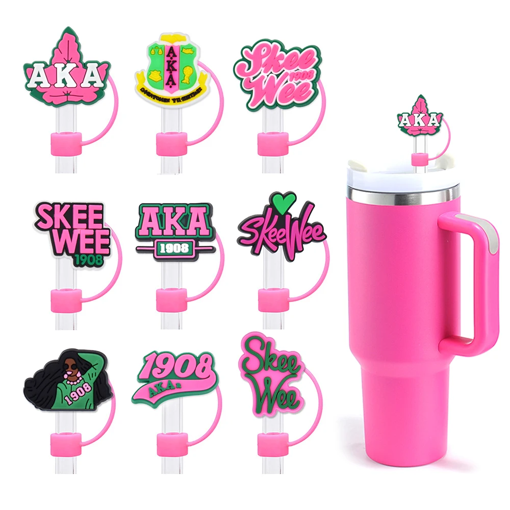 Wholesale factory price tumbler 1908 AKA theme pink and green sorority ...