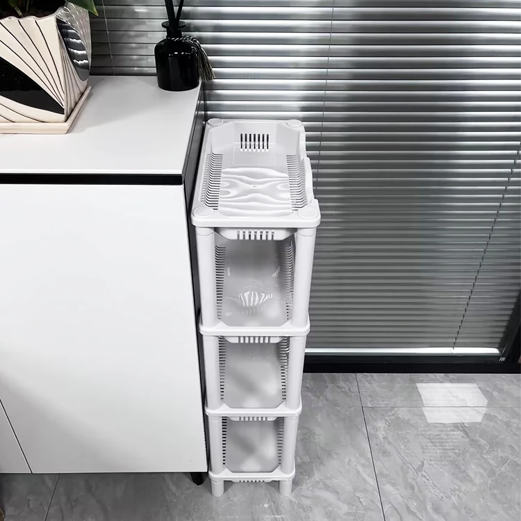 Family Square Storage Rack Multi-layer Plastic Shelves Storage Rack ...