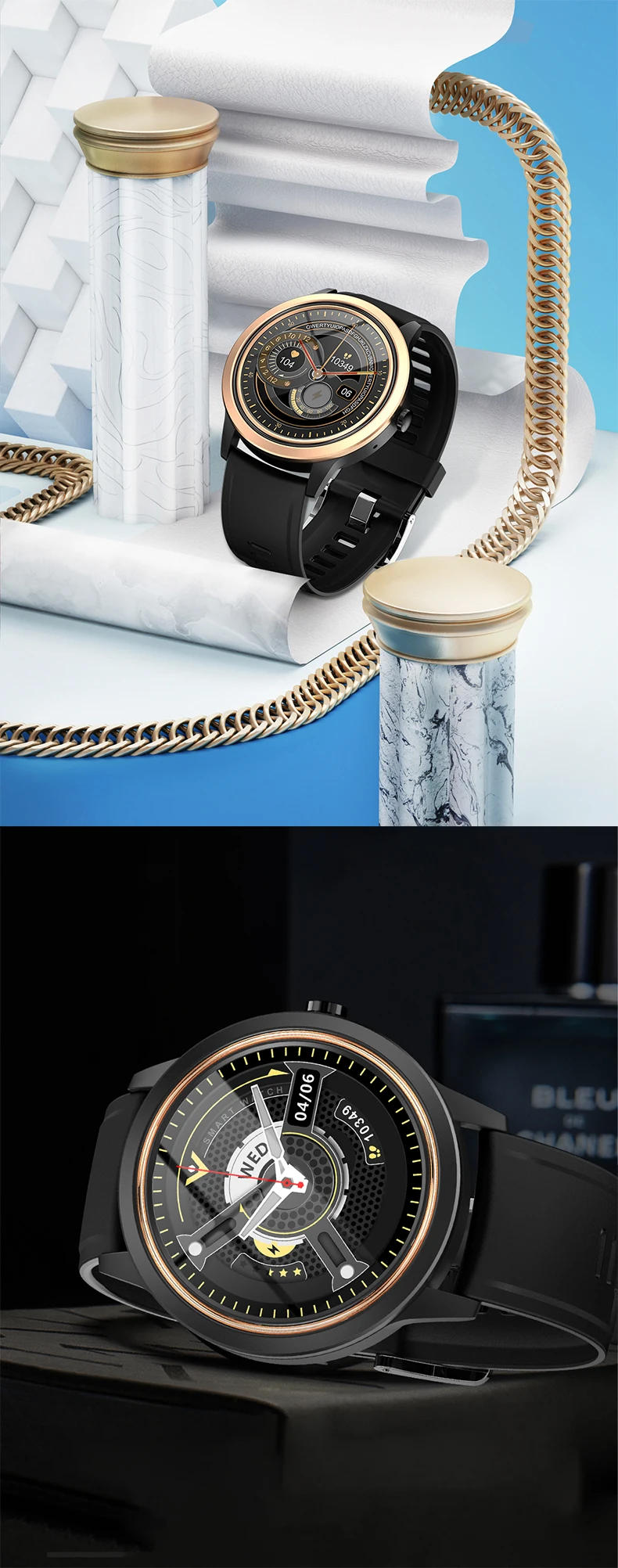 A60 Smart Watch Bt Call Hd Screen Voice Assistant Ui Modes 24h Heart ...