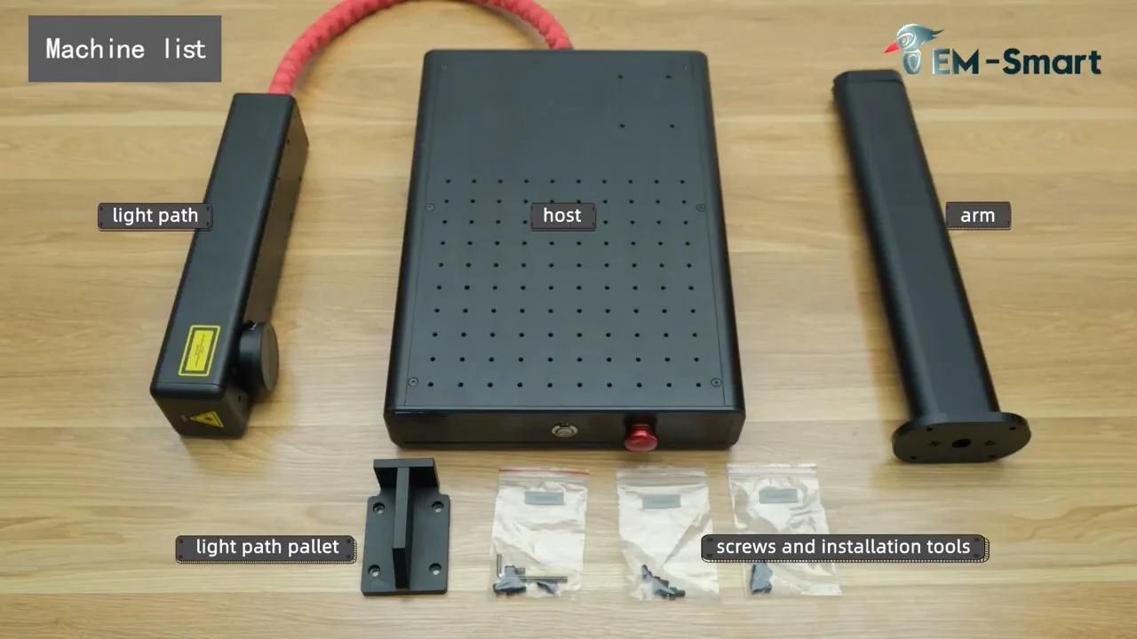 Em-smart Basic Desktop 18w / 25w Max Fiber Laser Marking Machine With ...