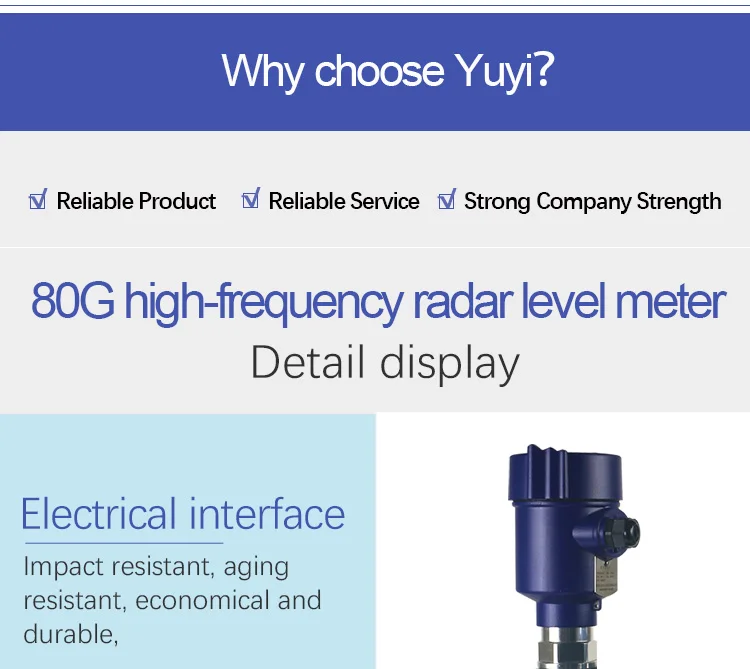 Yunyi Ip65 Industrial Radar Level Sensor 15m Levels Meter Bracket 80ghz ...