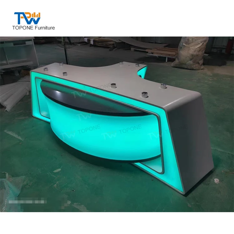 Modern Designs Broadcast TV Studio News Desk Table with LED