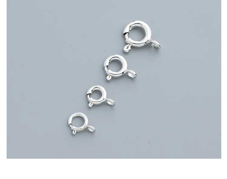 S925 Sterling Silver Spring Buckle DIY Bracelet Necklace Clasp Pure ...