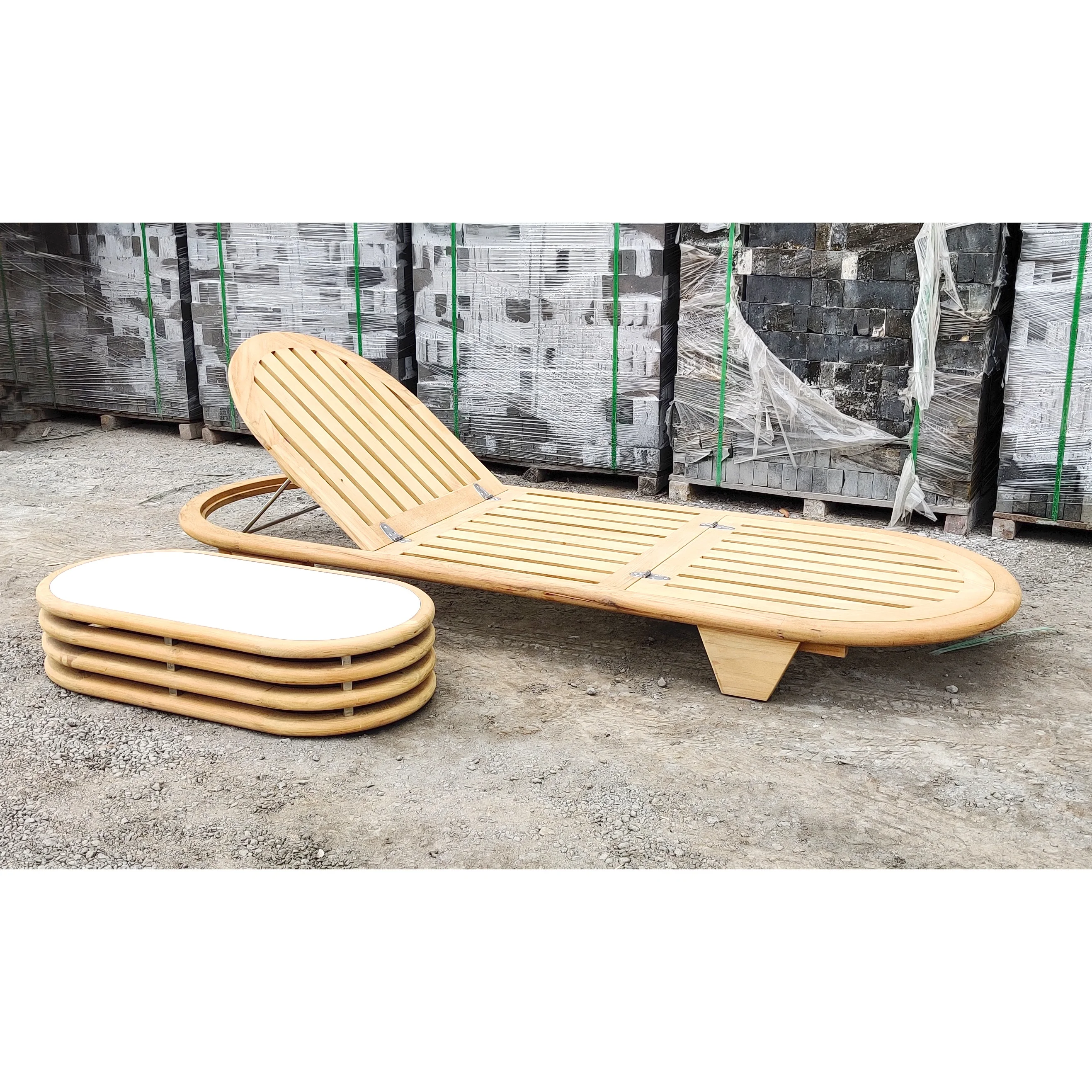 Patio Teak Sun Loungers - Durable Outdoor Furniture
