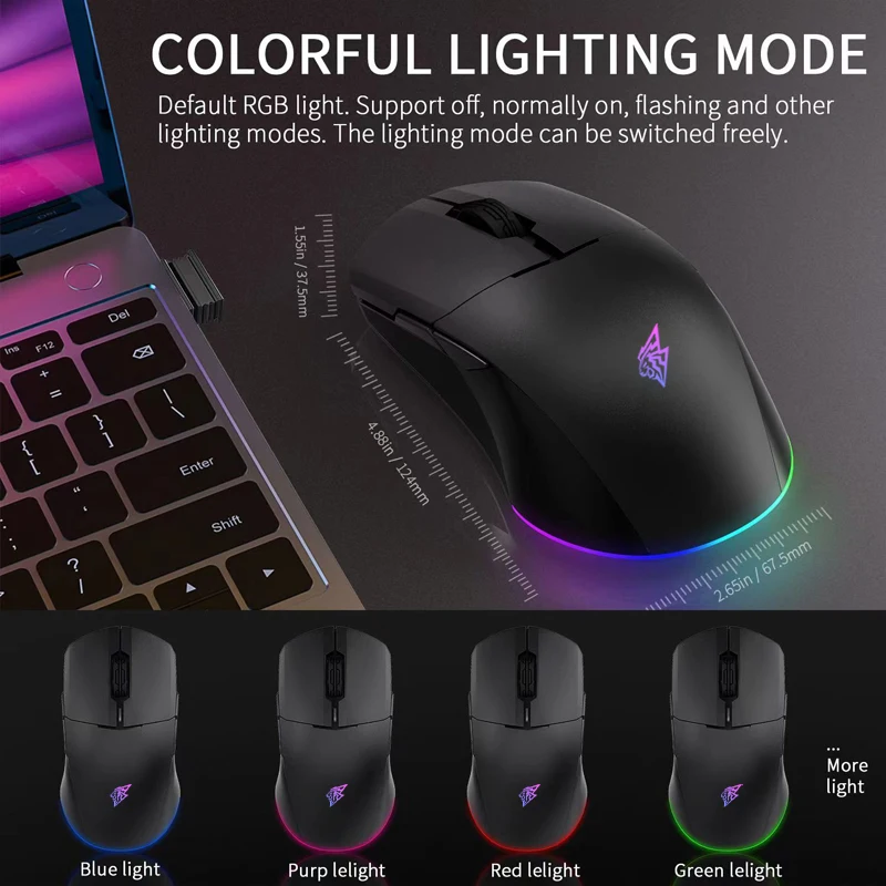 Aflion 2022 New 2.4ghz Wireless Gaming Mouse 2400dpi Built-in Battery ...