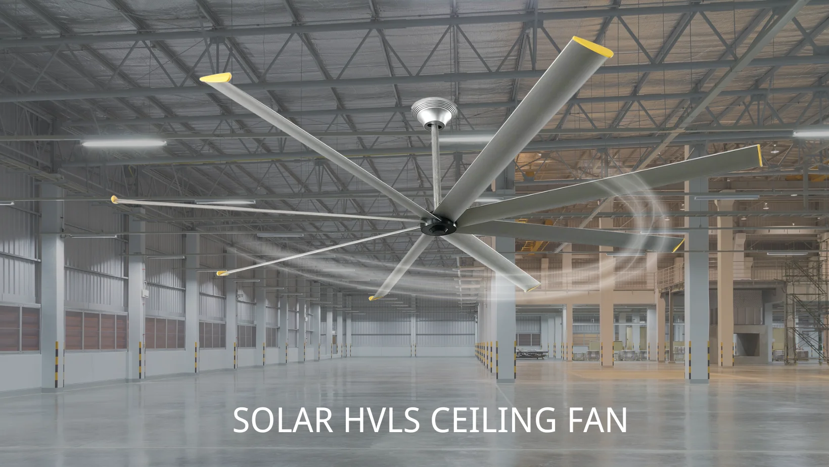 Energy Saving 10ft Solar Powered Hvls Large Energy Warehouse Exhaust Ventilation Ceiling Cooling ...