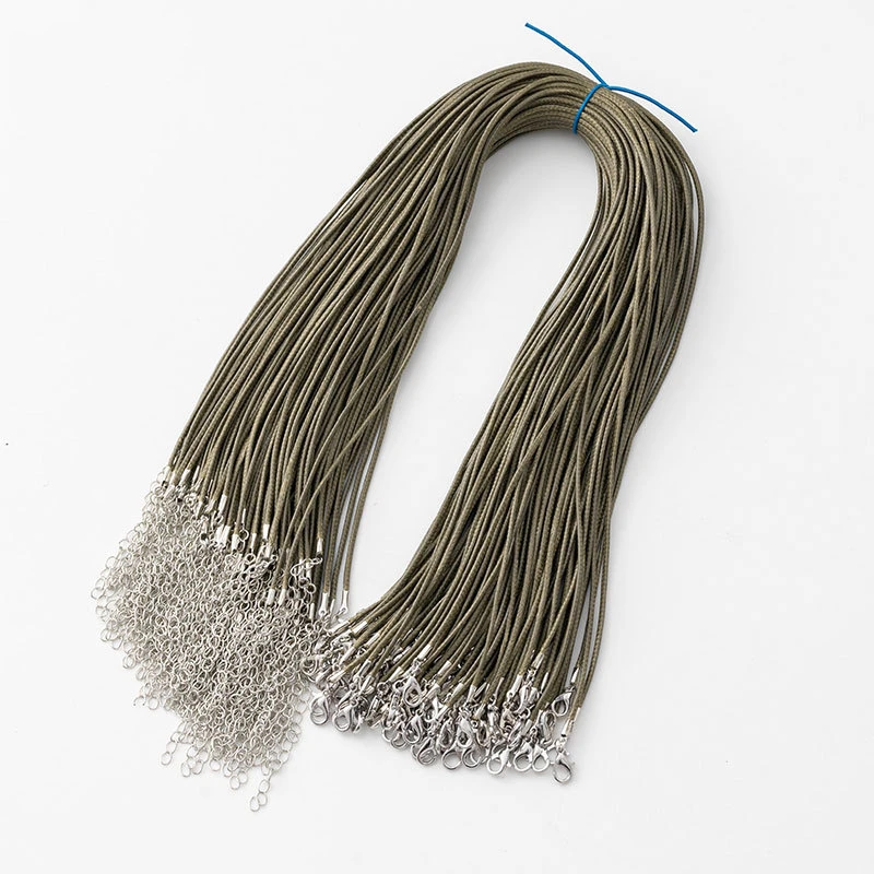 Lobster Clasp Necklace Jewelry Cord Cord Waxed Leather Cord For Diy ...