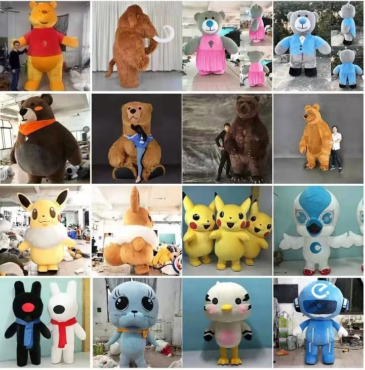 1.8m-3m PVC Teddy Bear Mascot Costume Inflatable Cartoon Toy Style