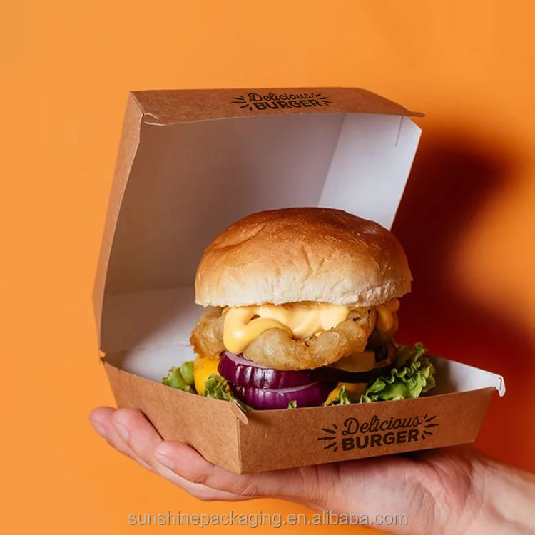 Customized Clam Clamshell Food Packaging - Kraft Paper