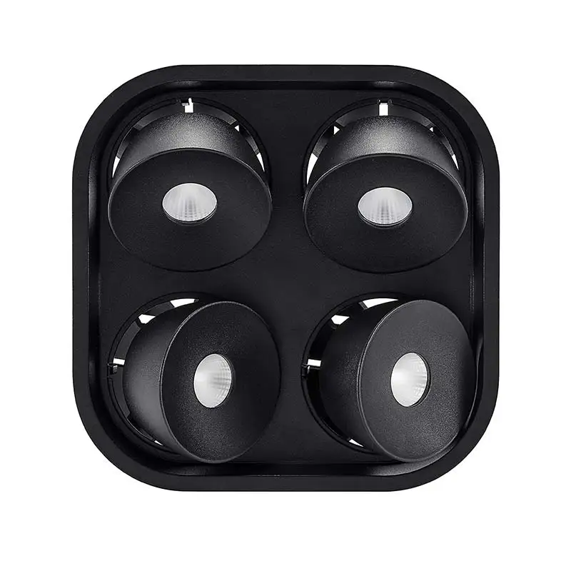 4 head Embedded led spotlights ceiling household sky lights four living ...