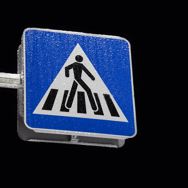 Custom Pedestrian Indication Safety Signage Reflective Aluminum Traffic ...