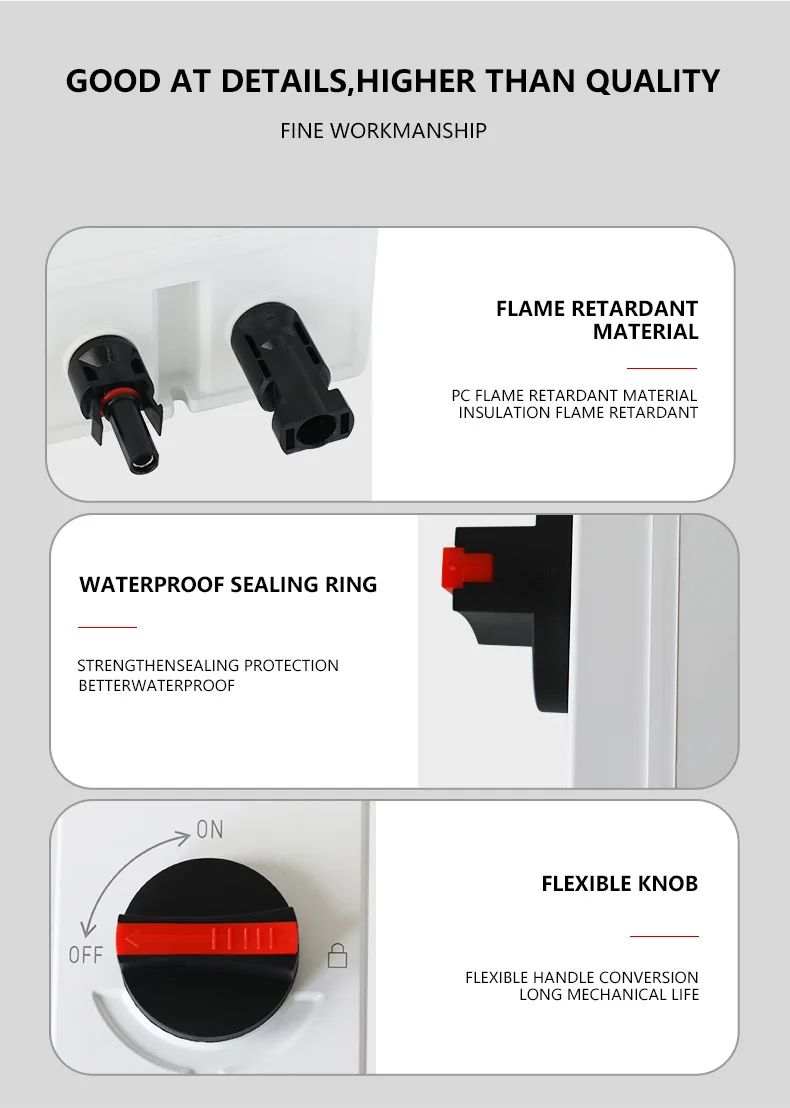Pv Solar Dc Isolator Switches 1000v 32a 63a Ip66 Solar Rotating Handle Waterproof Isolator ...