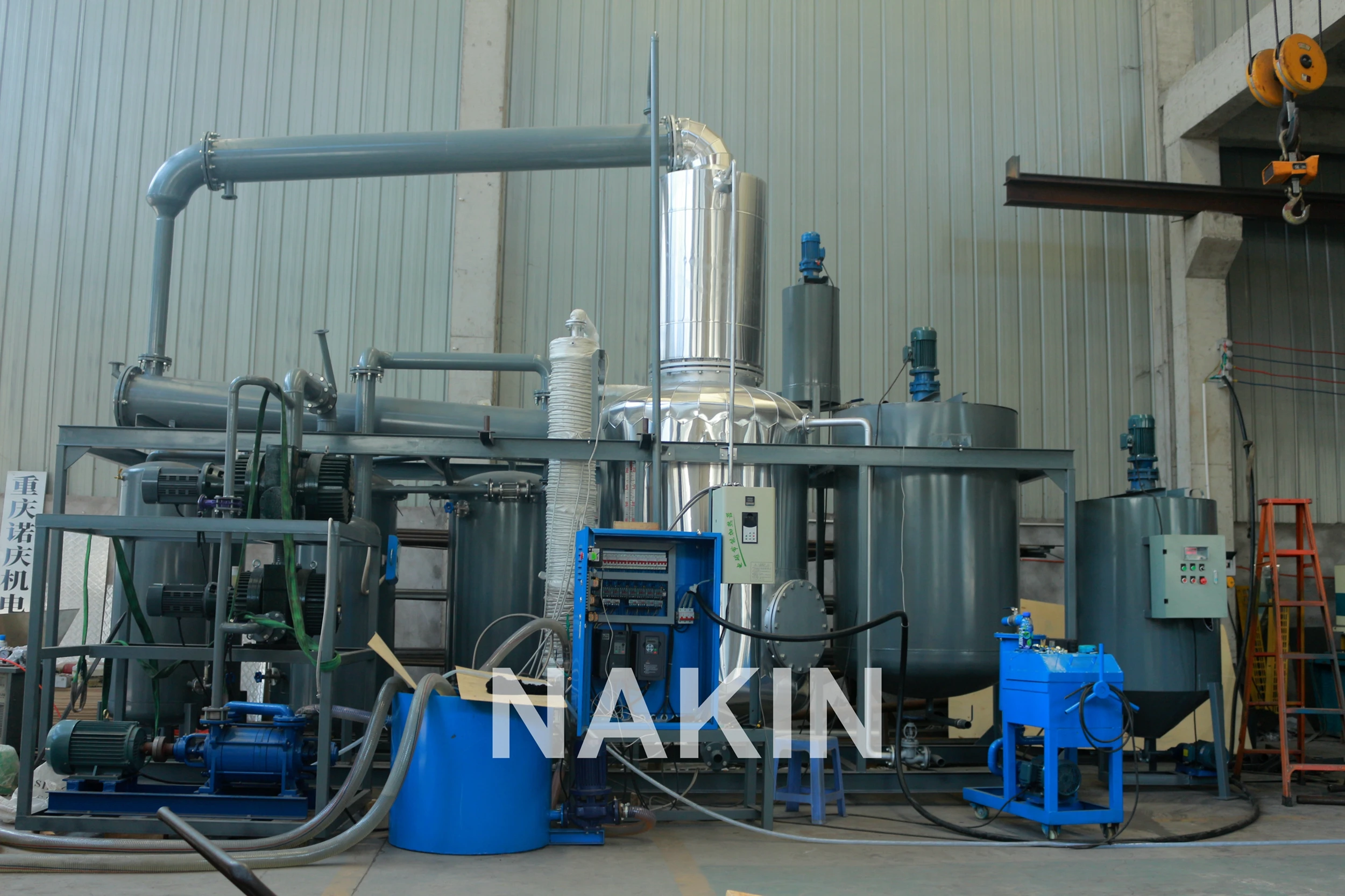 Small Refinery Plant Used Black Oil Recycling Plant Waste Oil Distillation Machine Car Oil ...
