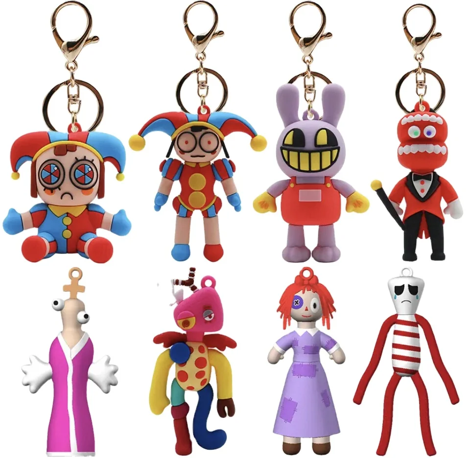 Anime The Amazing Digital Circus Figure Keychain Kawaii Joker Pendant ...