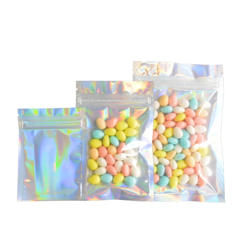 Holographic Zipper Bags - Ideal for Food & Cosmetic Packaging