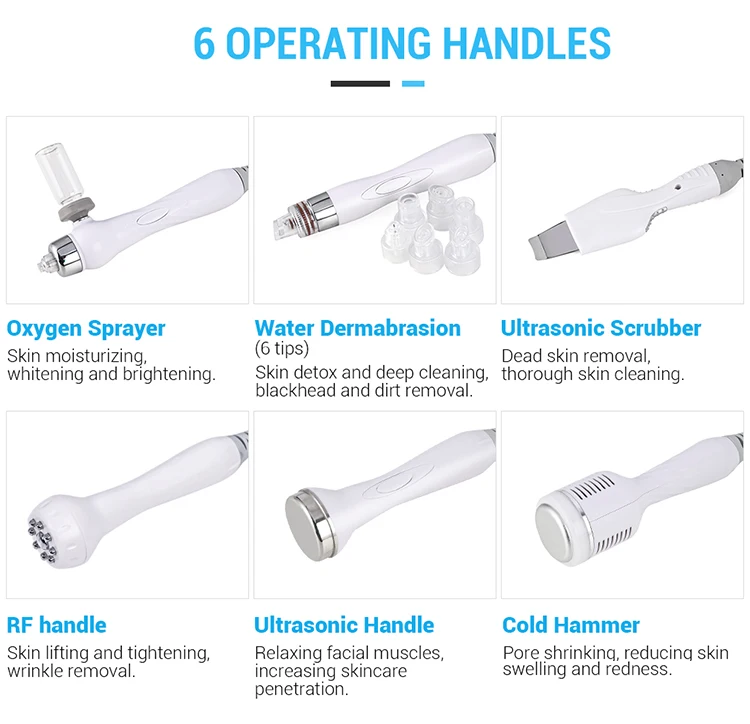 H2O2 Hydro Water Jet Peel Hydrodermabrasion Device 7 En 1 Facial ...