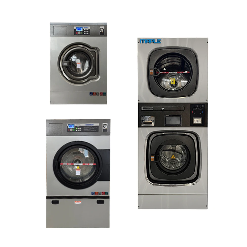 Stack-able Washer and Dryer Machine for Business Coin Double-deck Dryer ...