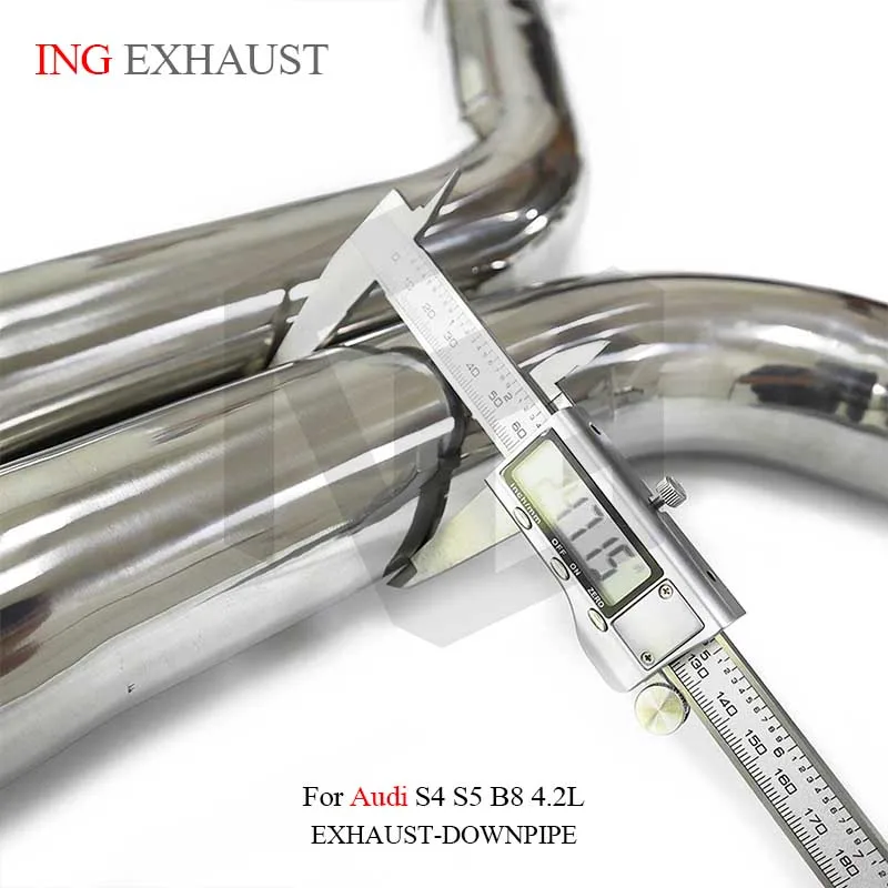 Stainless Steel Exhaust System Resonant Tube Valve Catback for AUDI S4 ...