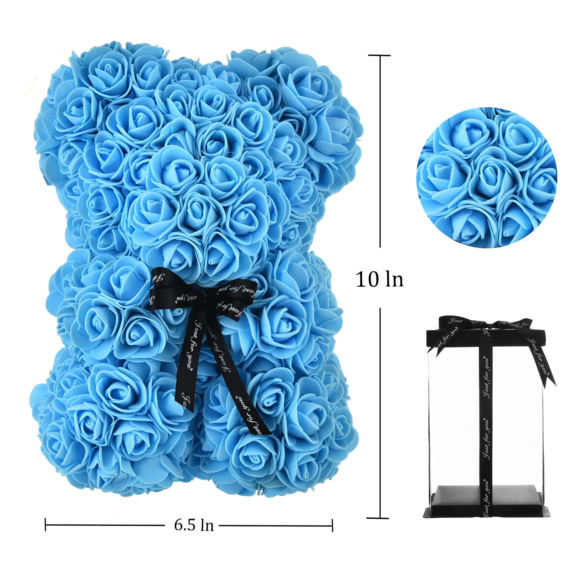 DIY Teddy Rose Bear - Lifelike 25cm Artificial Flower Gift
