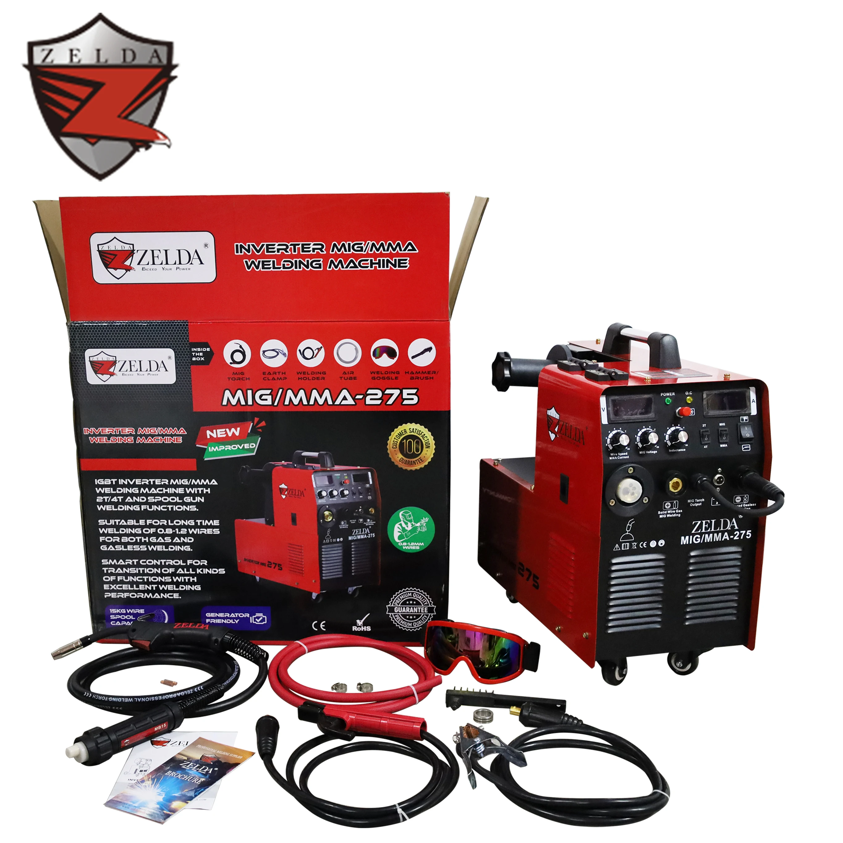 Zelda MIG-275 Industrial CO2 Welding Machine - 15KG Wire