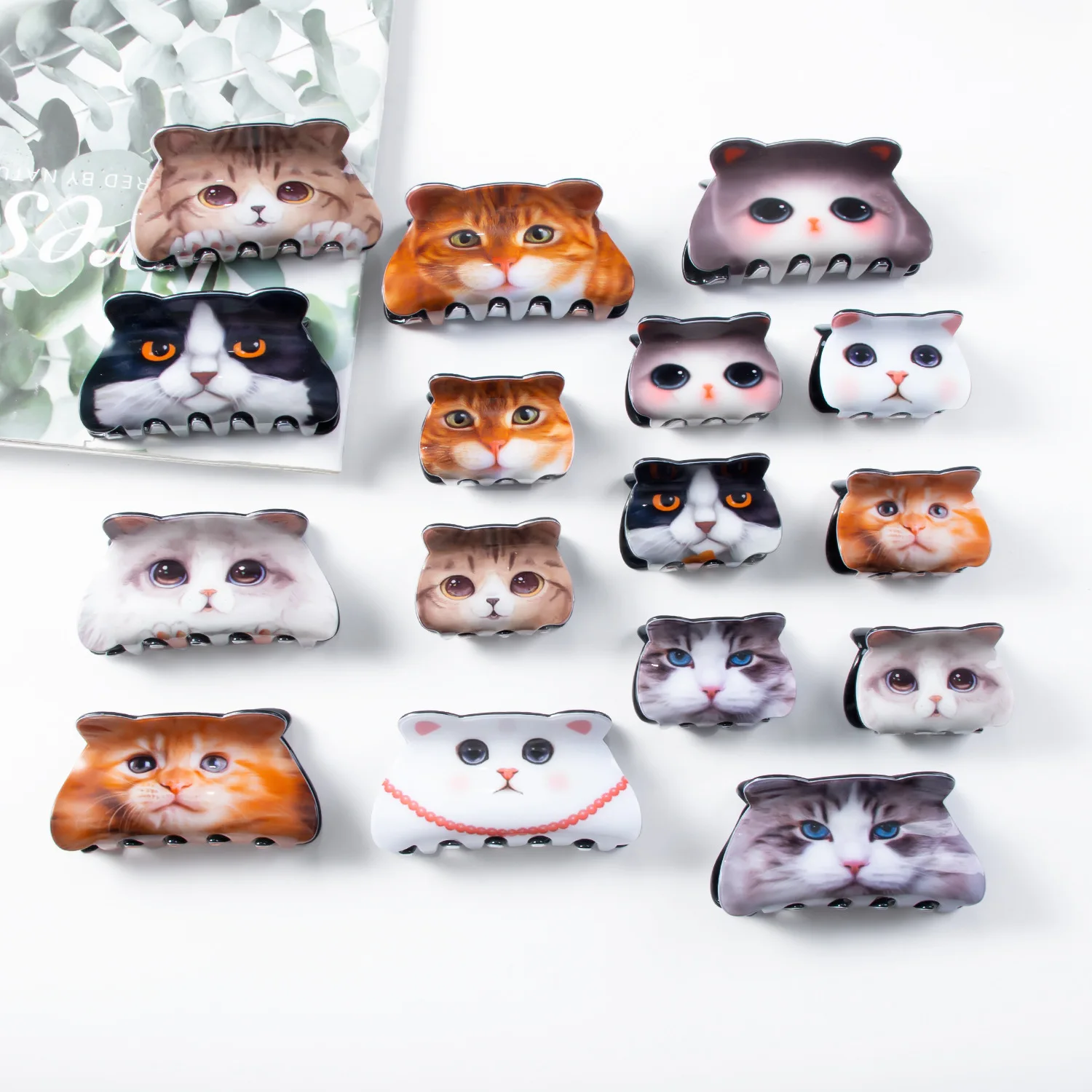 Kawaii Creative Funny Design PVC 9cm UV Printing Cute Cat Head Shape ...