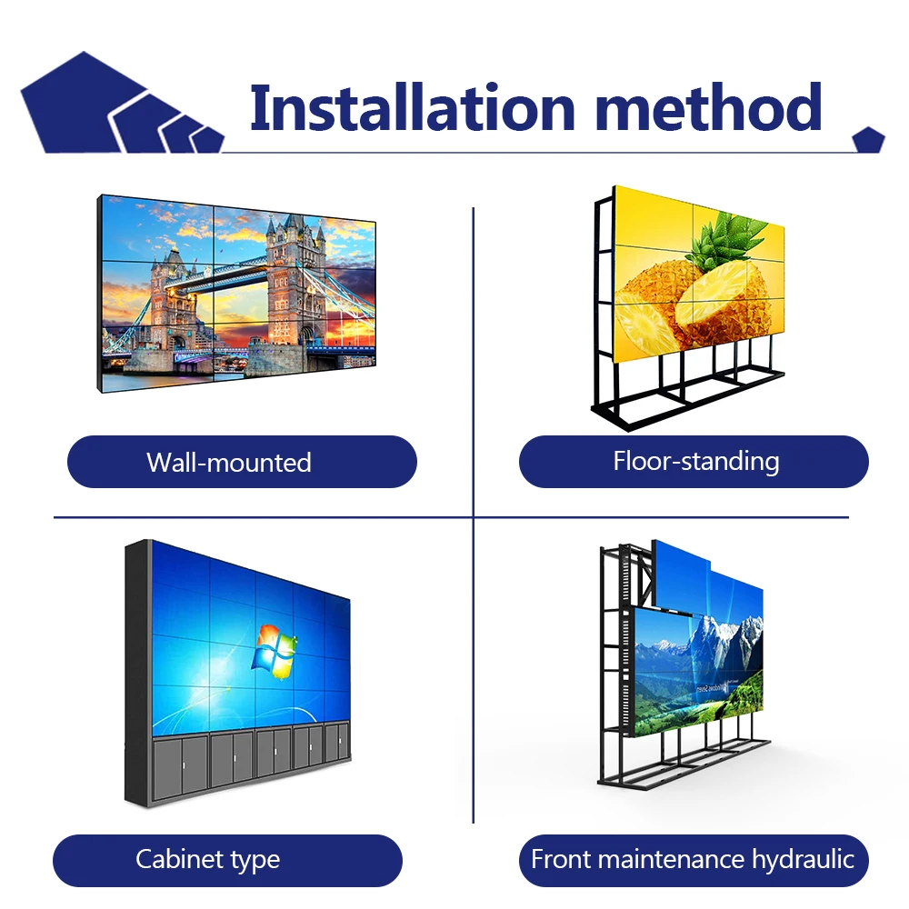 3*2 Indoor Video Wall Display 46 49 55 65 Inch Ultra Narrow Bezel Lcd ...