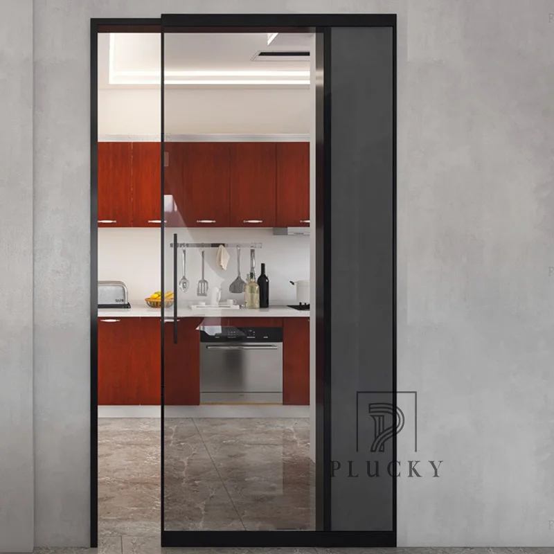 Wall Mounted Hidden Track Invisible Sliding Door - Buy Sliding Glass ...