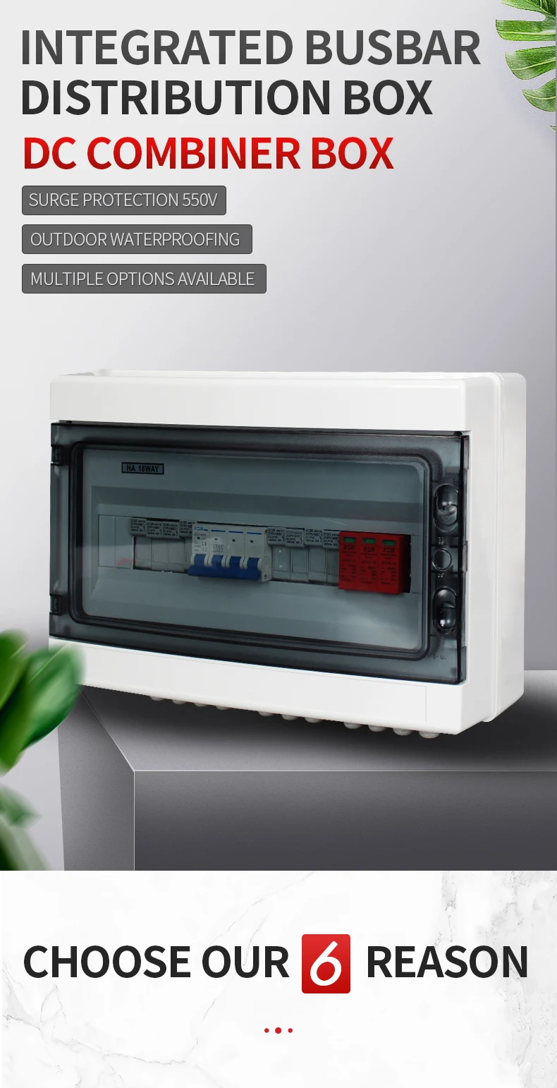 Zoii Waterproof Ip65 Dc Combiner Box For Solar Panel 2 4 5 6 8 10 12 16 ...