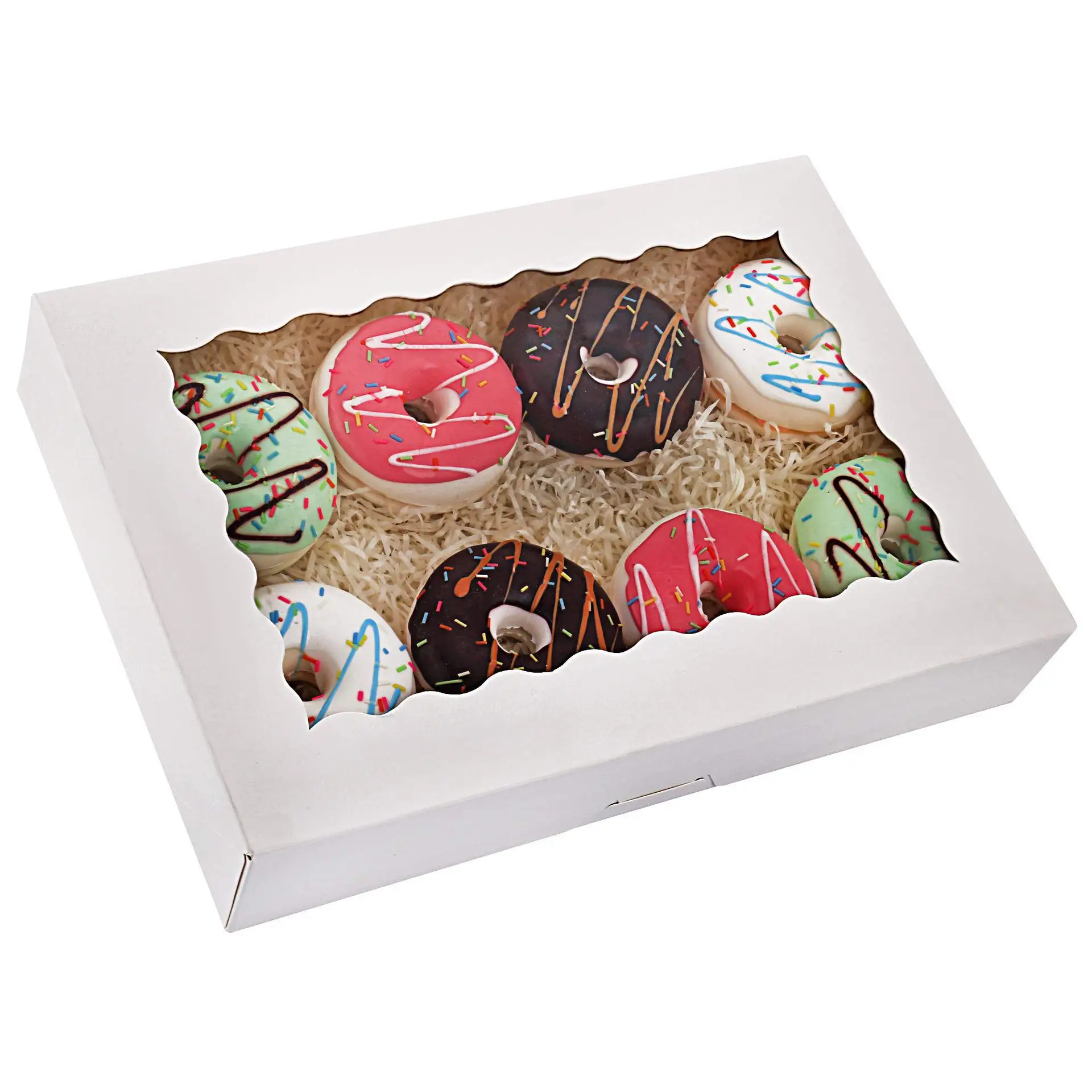 White Paper Bakery Box - Customizable 10x10x5 Cake Packaging